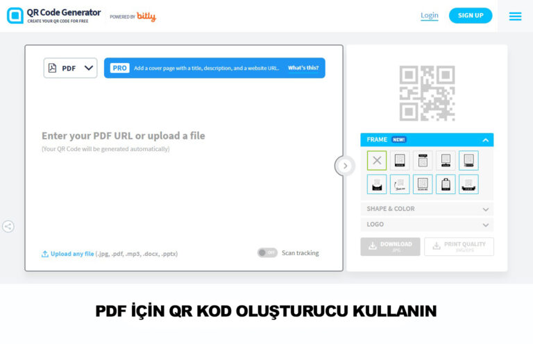 PDF Paylaşmak için En İyi 4 QR Kod Oluşturucu - Takiye.com